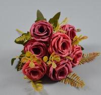 China 30CM Artificial Silk Flowers Bouquet Roses With Stem Bulk for sale