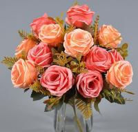 China Realistic Artificial Silk Peony Flowers rose Bouquet for sale