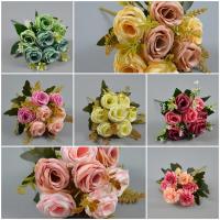 China Realistic Artificial Silk Peony Flowers rose Bouquet for sale
