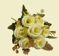China Realistic Artificial Silk Peony Flowers rose Bouquet for sale