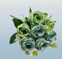 China Realistic Artificial Silk Peony Flowers rose Bouquet for sale