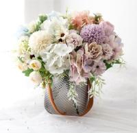 China Home Furnished Dahlia Artificial Silk Flowers Arrangement For Wedding Valentine'S Day for sale