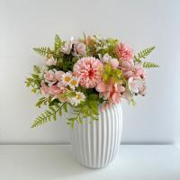 China Home Furnished Dahlia Artificial Silk Flowers Arrangement For Wedding Valentine'S Day for sale