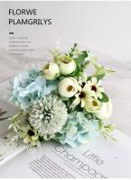 China Home Furnished Dahlia Artificial Silk Flowers Arrangement For Wedding Valentine'S Day for sale