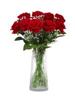 China Red Roses Artificial Silk Flowers Ornaments Living Room Decorations Oem for sale