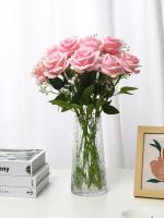 China Customized Faux Peony Arrangement Gradient Fake Roses Bulk for sale