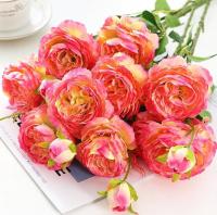 China Indoor Faux Peony Artificial Silk Flowers For Valentine'S Day for sale