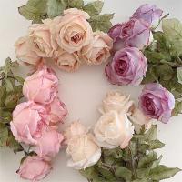 China Bendable Artificial Silk Flowers Silk Roses Bulk Bouquet For Bedroom Display for sale