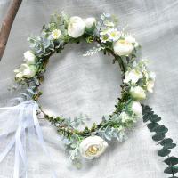 China Multi Color Fake Flower Wreath Faux Hydrangea Peony For Wedding for sale