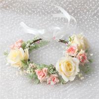 China Birch Silk Faux Floral Wreath Pendant 30CM For Funerals Door Hanging for sale