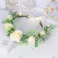 China Birch Silk Faux Floral Wreath Pendant 30CM For Funerals Door Hanging for sale