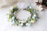 China OEM Fake Lavender Wreath Outdoor Artificial Wreaths Bridal Headdress for sale