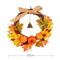 China Maple Leaf Silk Floral Faux Flower Wreath Simulation Garland Weatherproof for sale