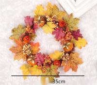 China Fall Simulated Artificial Funeral Wreaths Flowers 50cm 70cm for sale