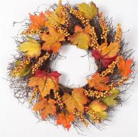 China Fall Simulated Artificial Funeral Wreaths Flowers 50cm 70cm for sale