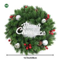 China Christmas Fake Flower Reef Outdoor Artificial Wreaths 35CM Door Hanging for sale