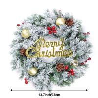 China Christmas Fake Flower Reef Outdoor Artificial Wreaths 35CM Door Hanging for sale
