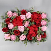 China Prosper Artificial Flower Wall Backdrop Fake Floral Wall Champagne rose for sale