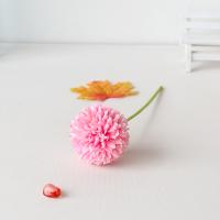 China ODM Artificial Plastic Flowers Flower Faux Chrysanthemum White Pink for sale