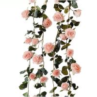 China Rattan Artificial Plastic Flowers Simulated Rose Vine Ceiling Plants for sale