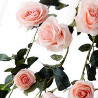 China Rattan Artificial Plastic Flowers Simulated Rose Vine Ceiling Plants for sale