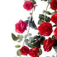 China Decorative Climbing Artificial Rose Vine For Ceiling Walls Fences ODM for sale