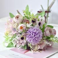 China Plastic Faux Real Touch Hydrangea Stems Bouquet Roses Ornaments for sale