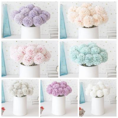 China White Silk Faux Artificial Chrysanthemum Heads Arrangement DIY Wedding Party Decor for sale