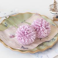 China White Silk Faux Artificial Chrysanthemum Heads Arrangement DIY Wedding Party Decor for sale