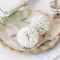China White Silk Faux Artificial Chrysanthemum Heads Arrangement DIY Wedding Party Decor for sale