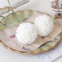 China White Silk Faux Artificial Chrysanthemum Heads Arrangement DIY Wedding Party Decor for sale