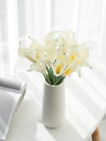 China PU Plastic Artificial Calla Lily Bouquet Flower Thanksgiving Floral Arrangements for sale