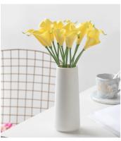 China PU Plastic Artificial Calla Lily Bouquet Flower Thanksgiving Floral Arrangements for sale