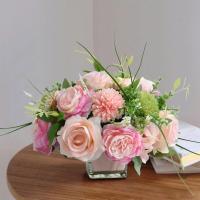 China Hotel Faux Peony Bundle Artificial Ranunculus Bouquet For Tabletop Decoration for sale