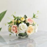 China Hotel Faux Peony Bundle Artificial Ranunculus Bouquet For Tabletop Decoration for sale