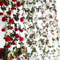 China Bendable Fake Wedding Flowers Silk Rose Vine Realistic Apparence for sale