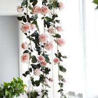 China Bendable Fake Wedding Flowers Silk Rose Vine Realistic Apparence for sale