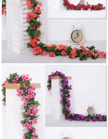 China Modern Fake Wisteria Flowers Bulk Artificial Bougainvillea Vines for sale