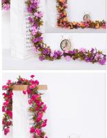 China Modern Fake Wisteria Flowers Bulk Artificial Bougainvillea Vines for sale