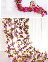 China Modern Fake Wisteria Flowers Bulk Artificial Bougainvillea Vines for sale
