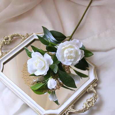 China Custom Silk Artificial Gardenia Flowers Bouquet Arrangements for sale
