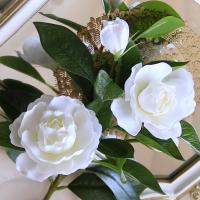 China Custom Silk Artificial Gardenia Flowers Bouquet Arrangements for sale