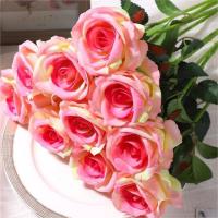 China ODM Artificial Fake Wedding Flowers Bouquets Lifelike Roses for sale
