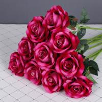 China ODM Artificial Fake Wedding Flowers Bouquets Lifelike Roses for sale
