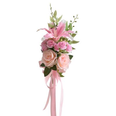 China Bridesmaid Fake Silk Peony Bouquet Wedding Flowers Personalised for sale