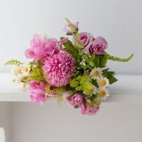 China Simulated Plastic Silk Bridal Bouquets Artificial Orchid Custom for sale