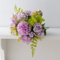 China Simulated Plastic Silk Bridal Bouquets Artificial Orchid Custom for sale