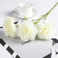 China White Pink Carnation Fake Holiday Flowers For Xmas Easter for sale