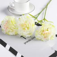 China White Pink Carnation Fake Holiday Flowers For Xmas Easter for sale
