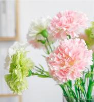 China Pink Red Champagne Artificial Carnations Bulk For Mother's Day for sale